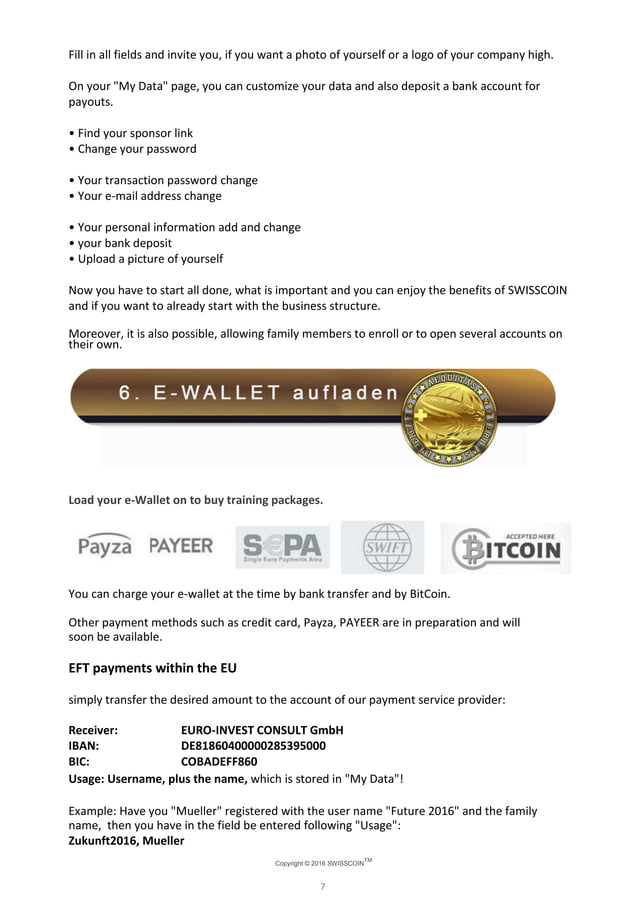 Swisscoin Getting Started | PDF