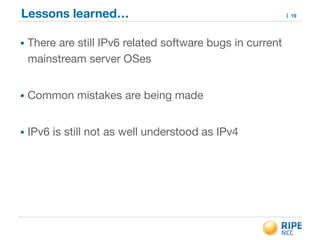 IPv6 Council: IPv6 on your servers; fun or frightening? | PPT