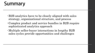 Data Analytics – B2B vs. B2C | PDF