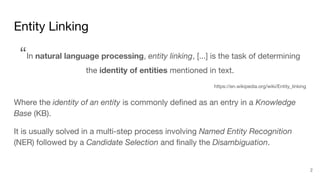 SwissLink: High-Precision, Context-Free Entity Linking Exploiting ...