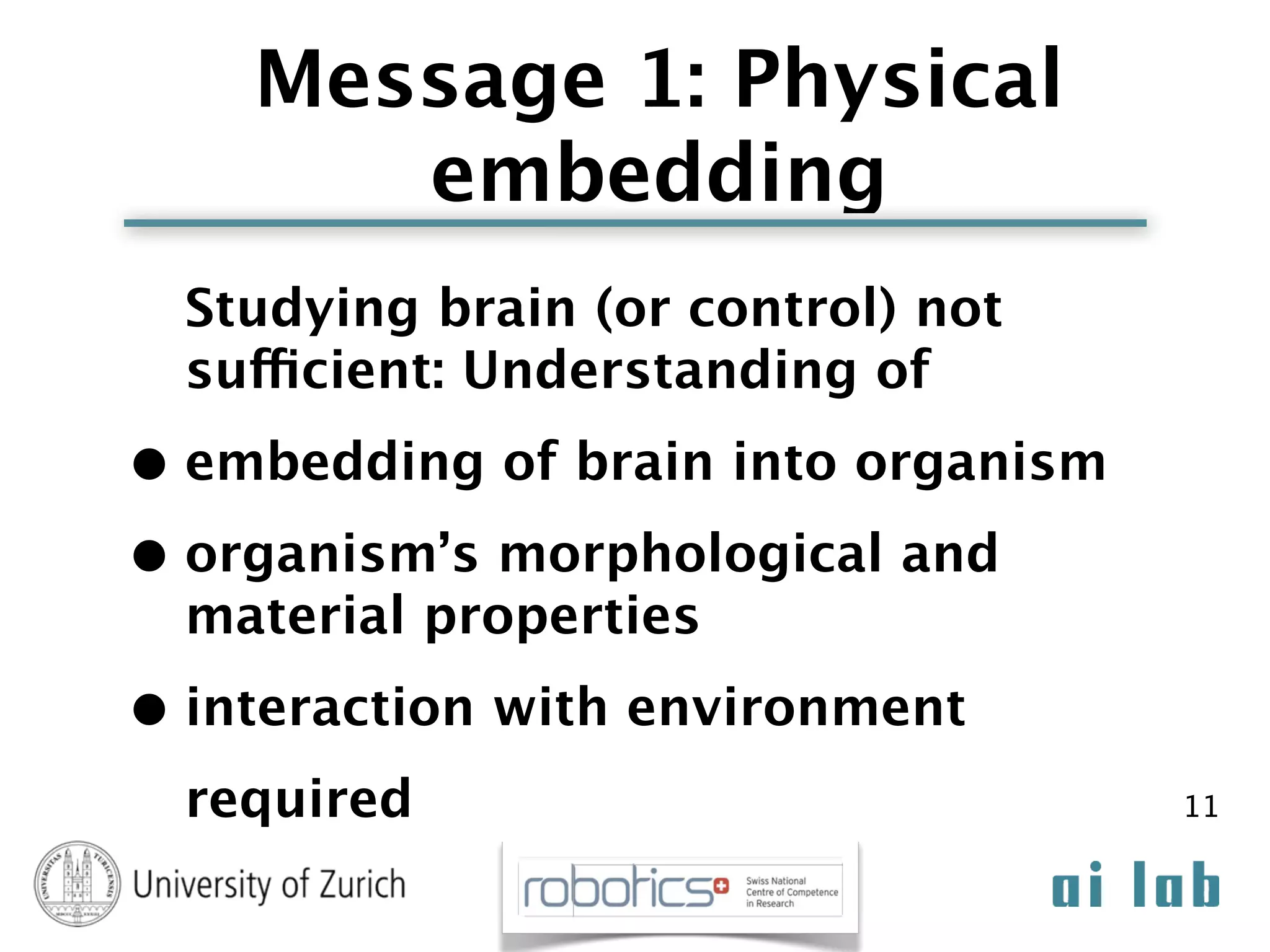 Embodied Intelligence: The four messages | KEY