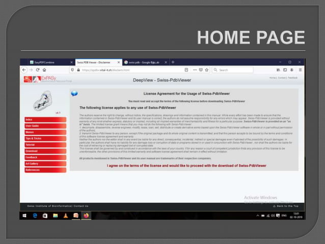 Swiss pdb viewer | PPTX | Chemistry | Science