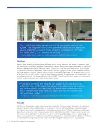 Cisco Medical Data Exchange Solution | PDF