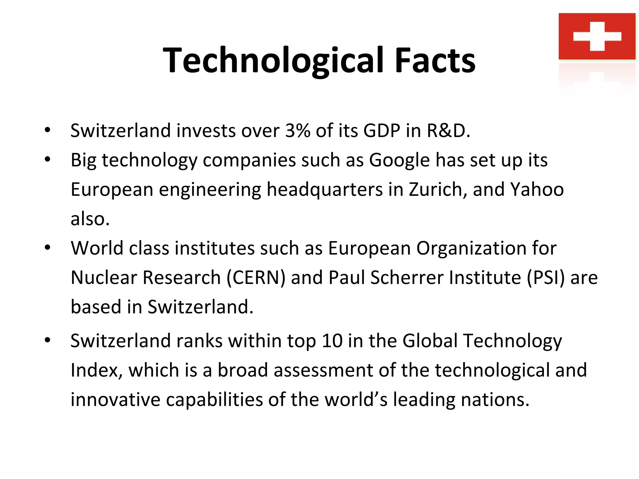 Switzerland : A country overview | PPTX