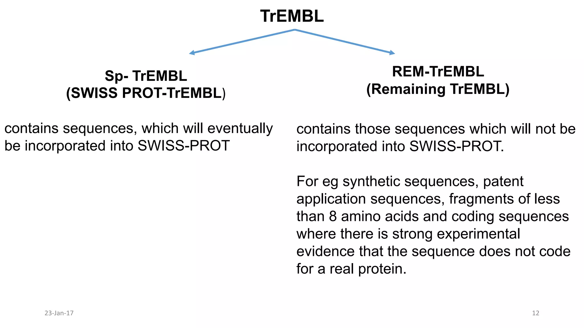 Swiss Prot Database Pptx Databases Computer Software And Applications