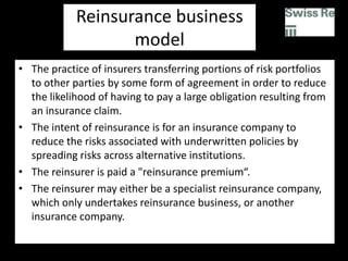 Swiss re company profile (reinsurance business model) | PPTX