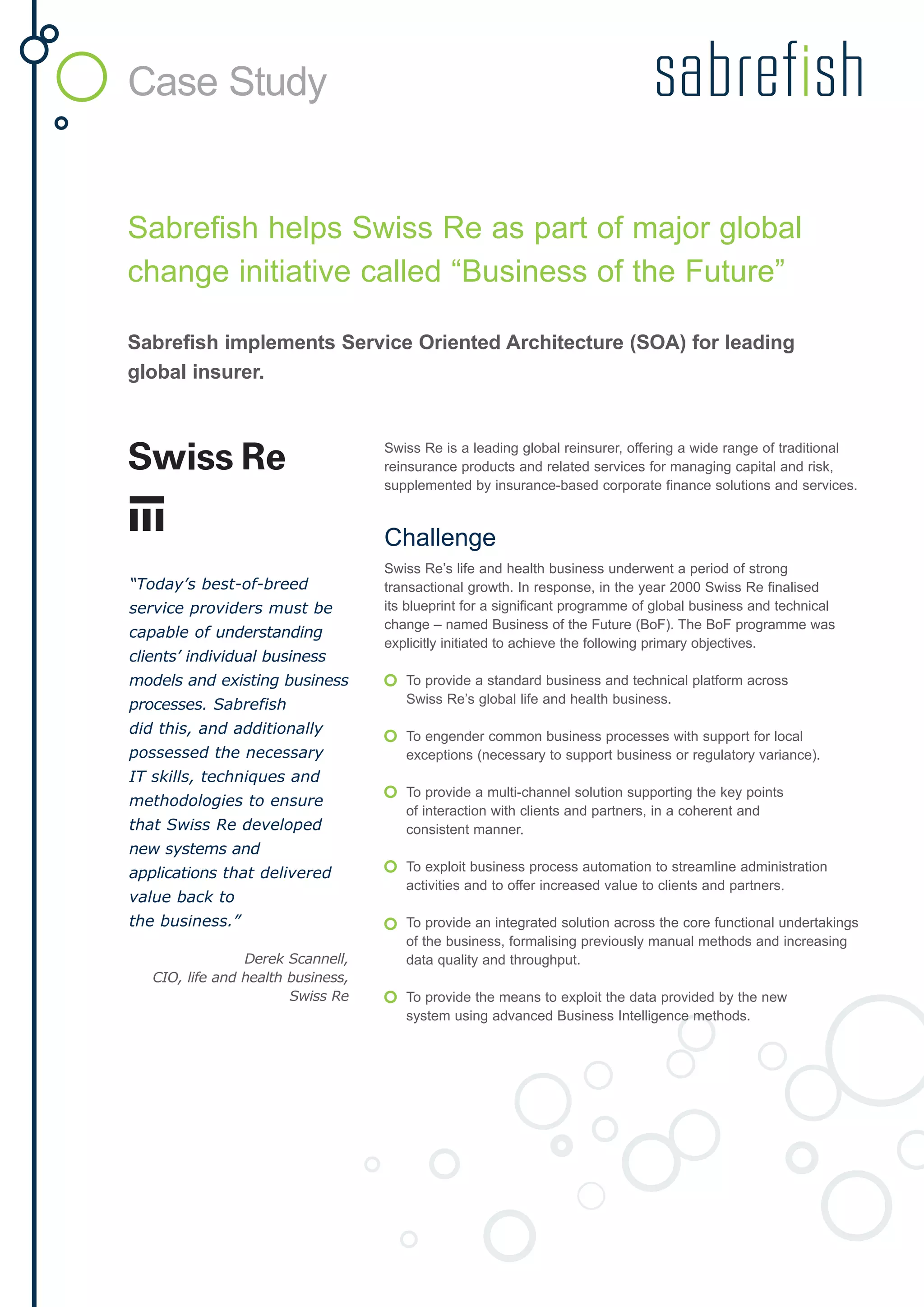 Swiss Re "Business of the Future" case study | PDF
