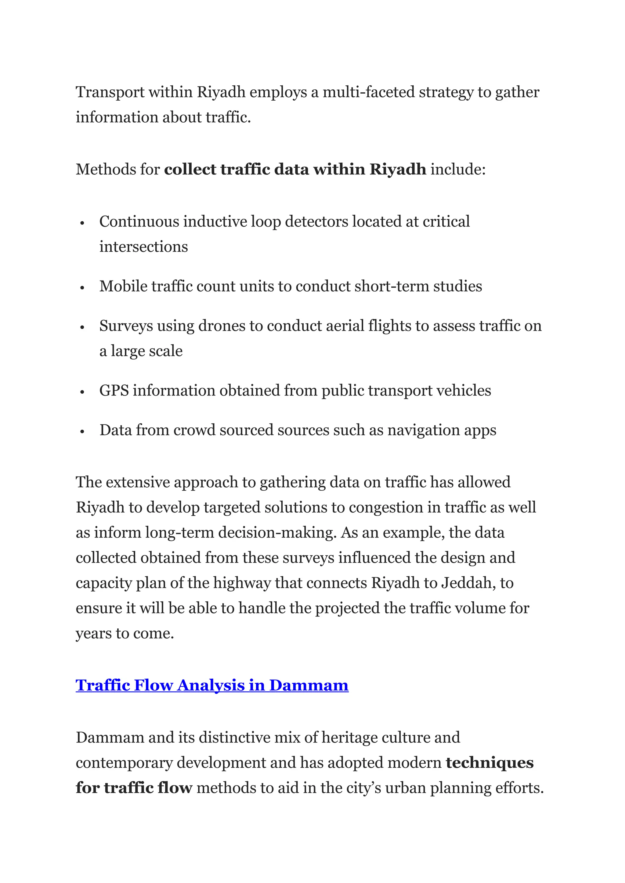 The Crucial Role of Traffic Counting Surveys in KSA Urban Planning | PDF | Free Download