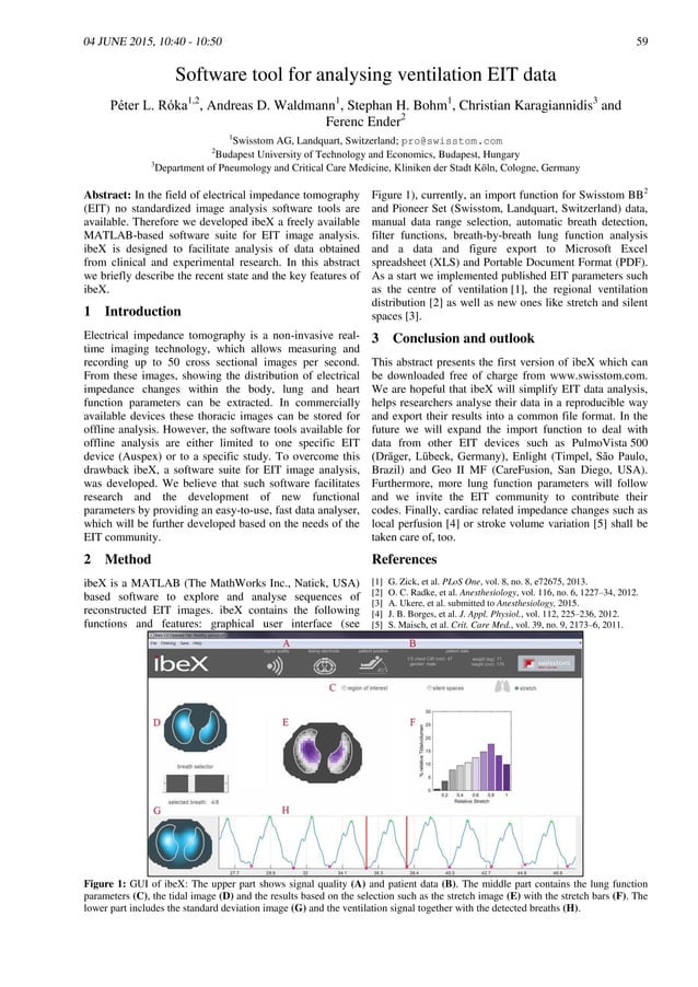 Roka P.L. et al.: Software tool for analysing ventilation EIT data. | PDF