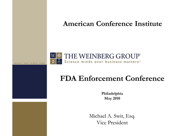 FDA Enforcement | PPT