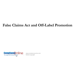 FDA Regulation of Promotion & Advertising Part 6B: First Amendment, Off ...