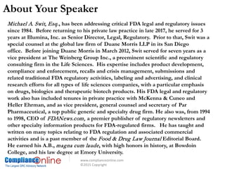 FDA Regulation of Promotion & Advertising Part 6B: First Amendment, Off ...