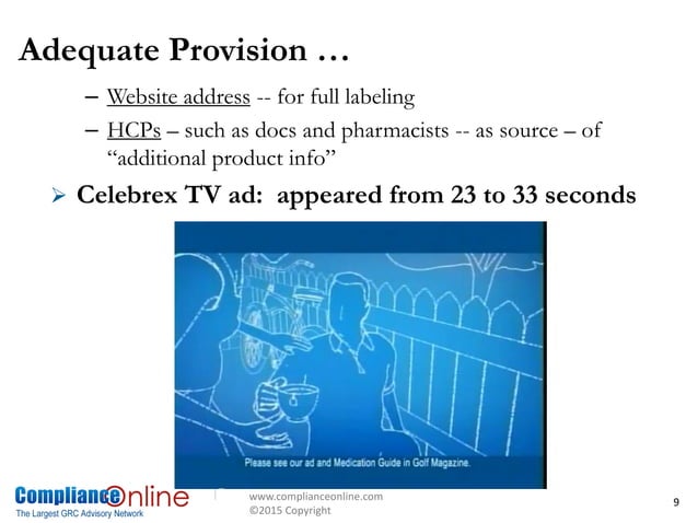 FDA Regulation of Promotion & Advertising --Part 2: Direct-to-Consumer ...
