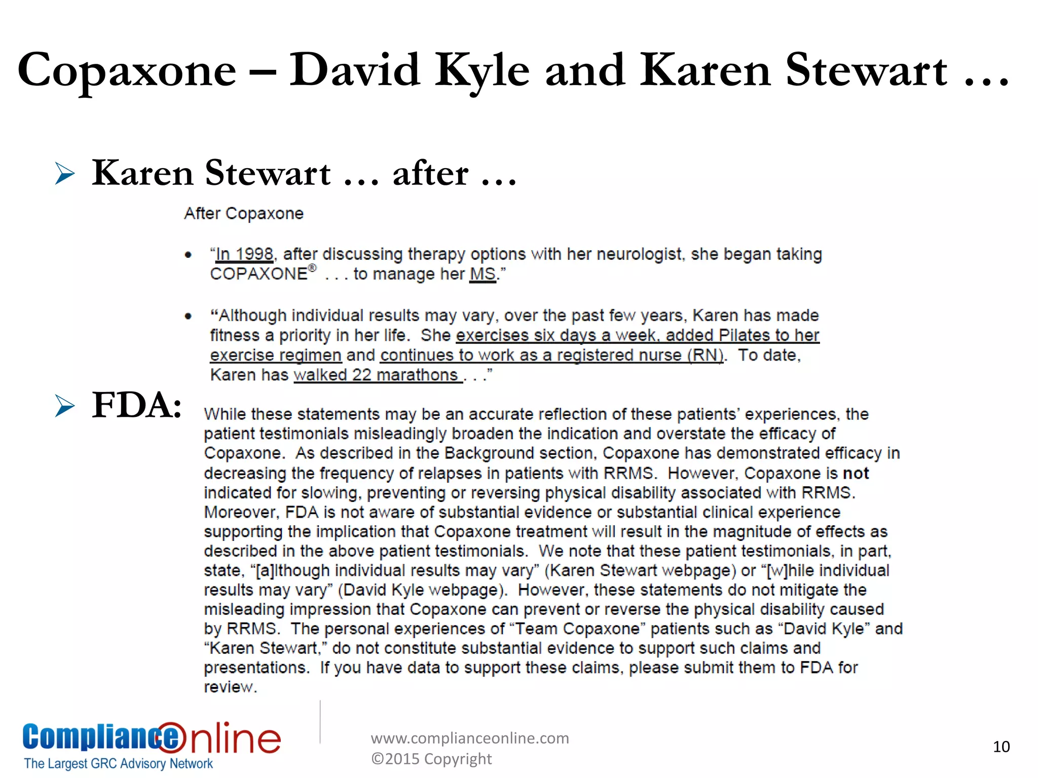 FDA Regulation of Promotion & Advertising -- Part 4: FDA Enforcement ...
