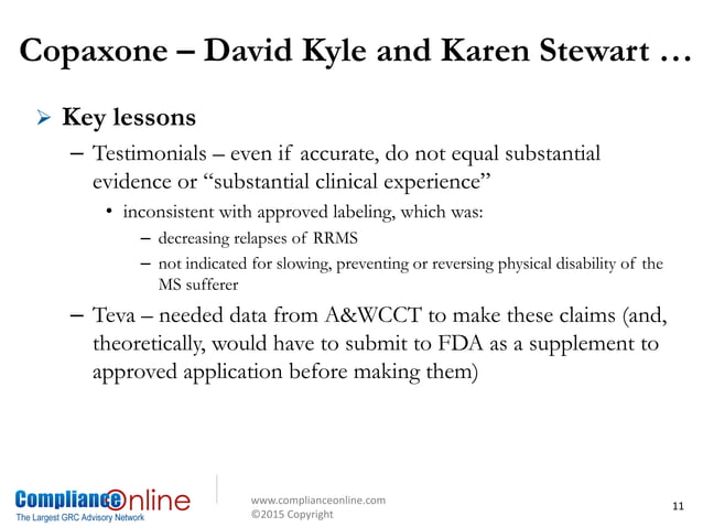 FDA Regulation of Promotion & Advertising -- Part 4: FDA Enforcement ...