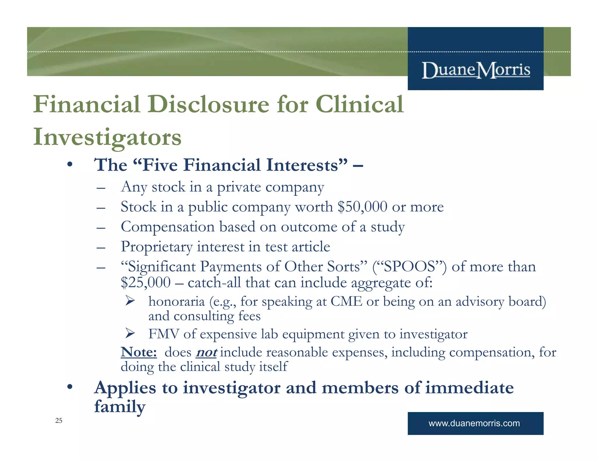 Clinical Studies -- Overview of FDA Regulation | PDF