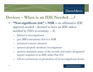 Clinical Studies -- Overview of FDA Regulation | PDF