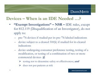 Clinical Studies -- Overview of FDA Regulation | PDF