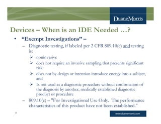 Clinical Studies -- Overview of FDA Regulation | PDF