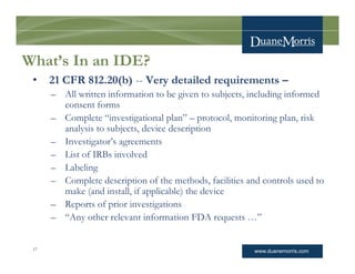 Clinical Studies -- Overview of FDA Regulation | PDF