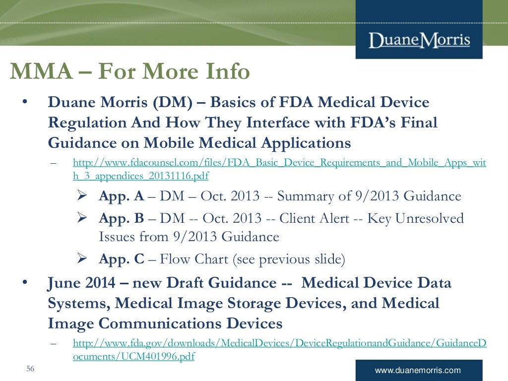 Overview of FDA Regulation of Medical Devices