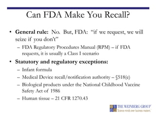 Recalls: The First Smoke of A Mass Tort -- Overview of a Recall of an ...