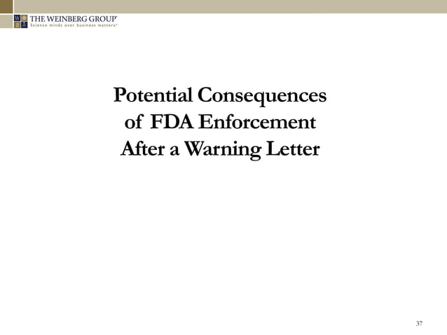 Preparing for Increased FDA Enforcement Activities Impacting Clinical ...