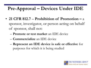 Medical Device Advertising Law & Regulation | PDF