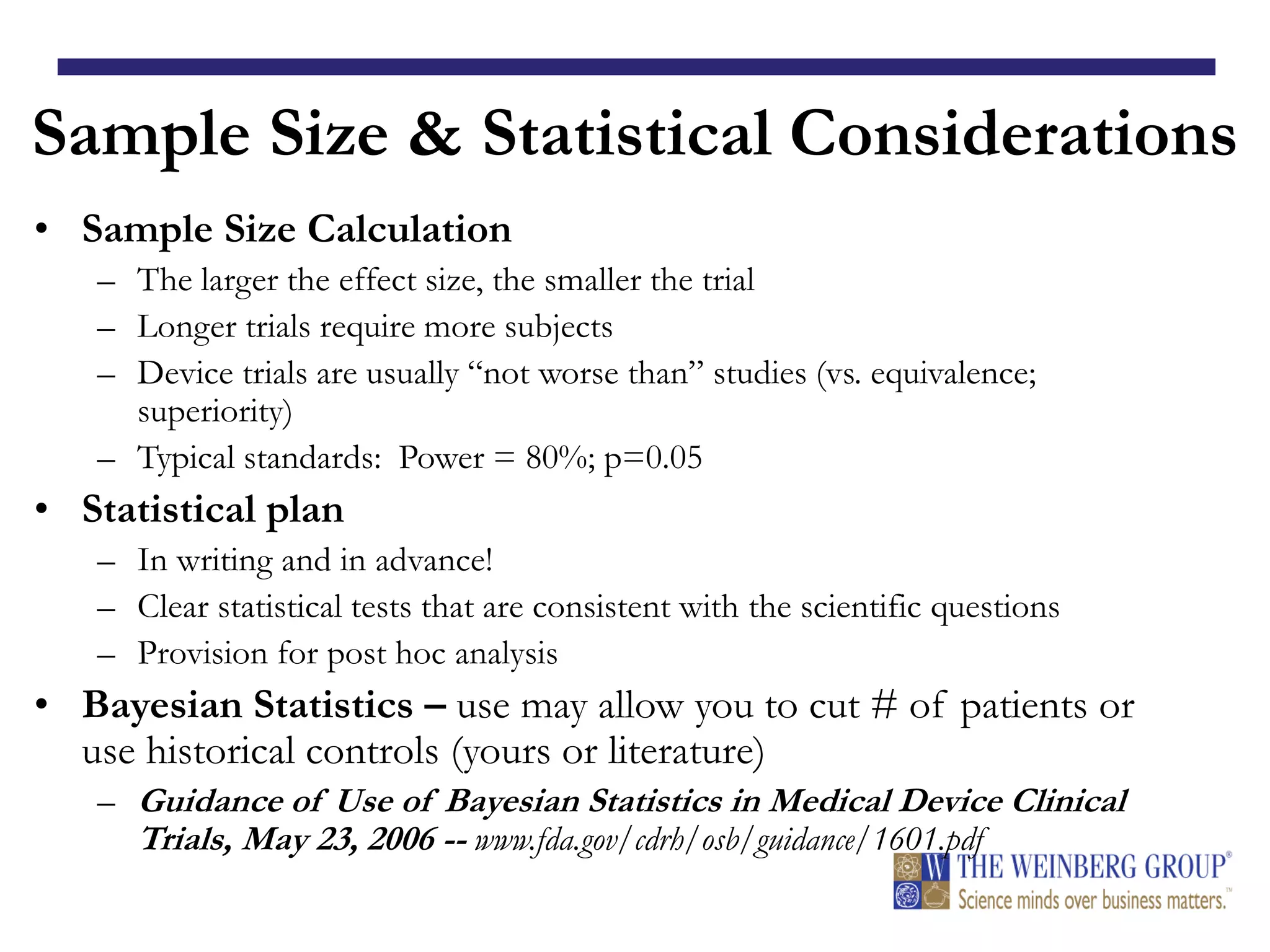 Medical Device Clinical Studies and Protocol Design | PDF