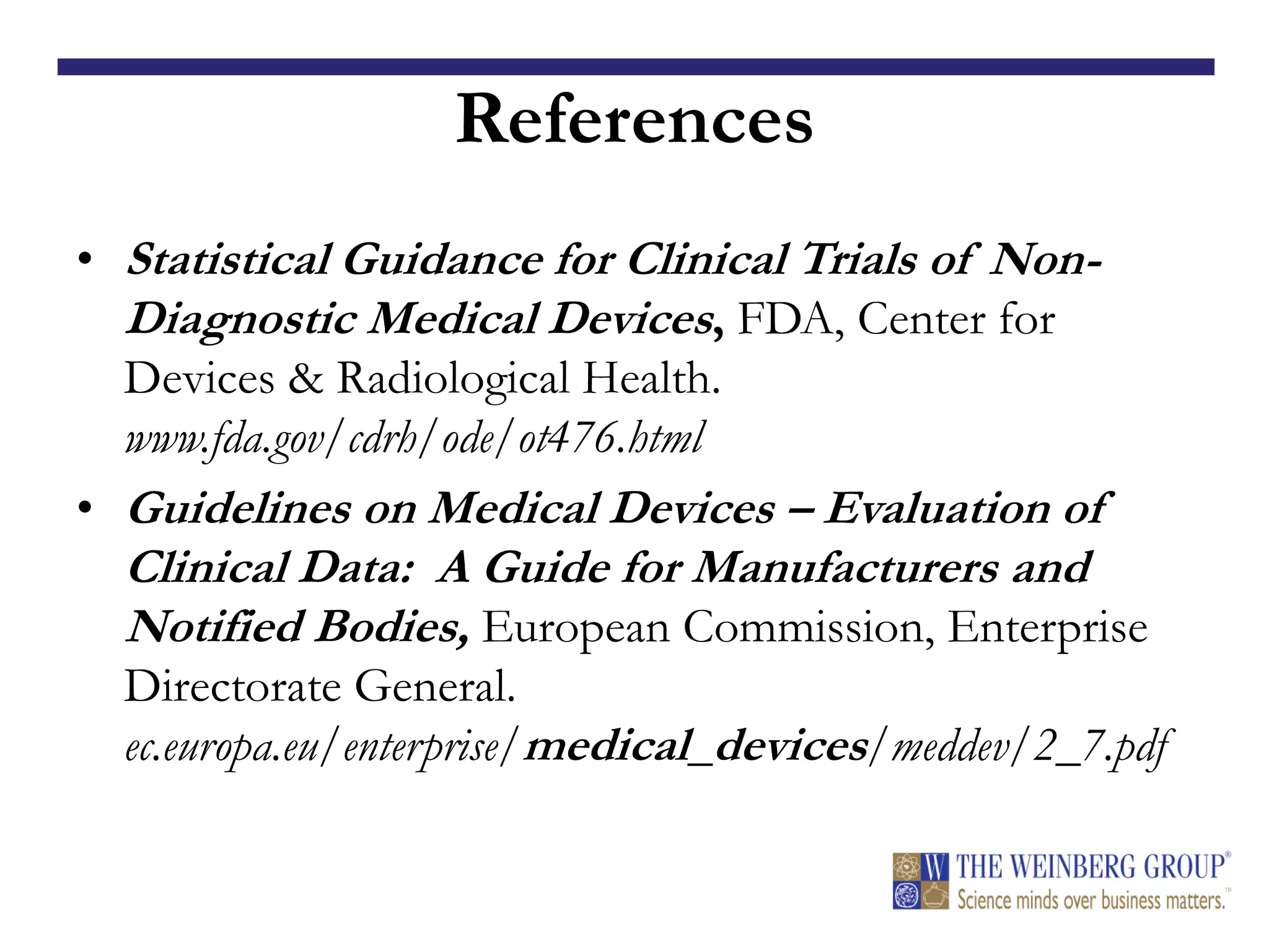 Medical Device Clinical Studies and Protocol Design | PDF