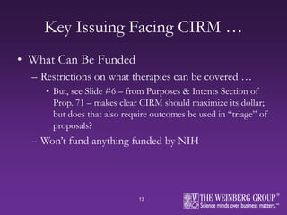 California Stem Cell Research and Cures Act | PPT