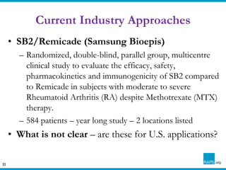 U.S. Regulation of Biosimilars: Key Issues | PDF