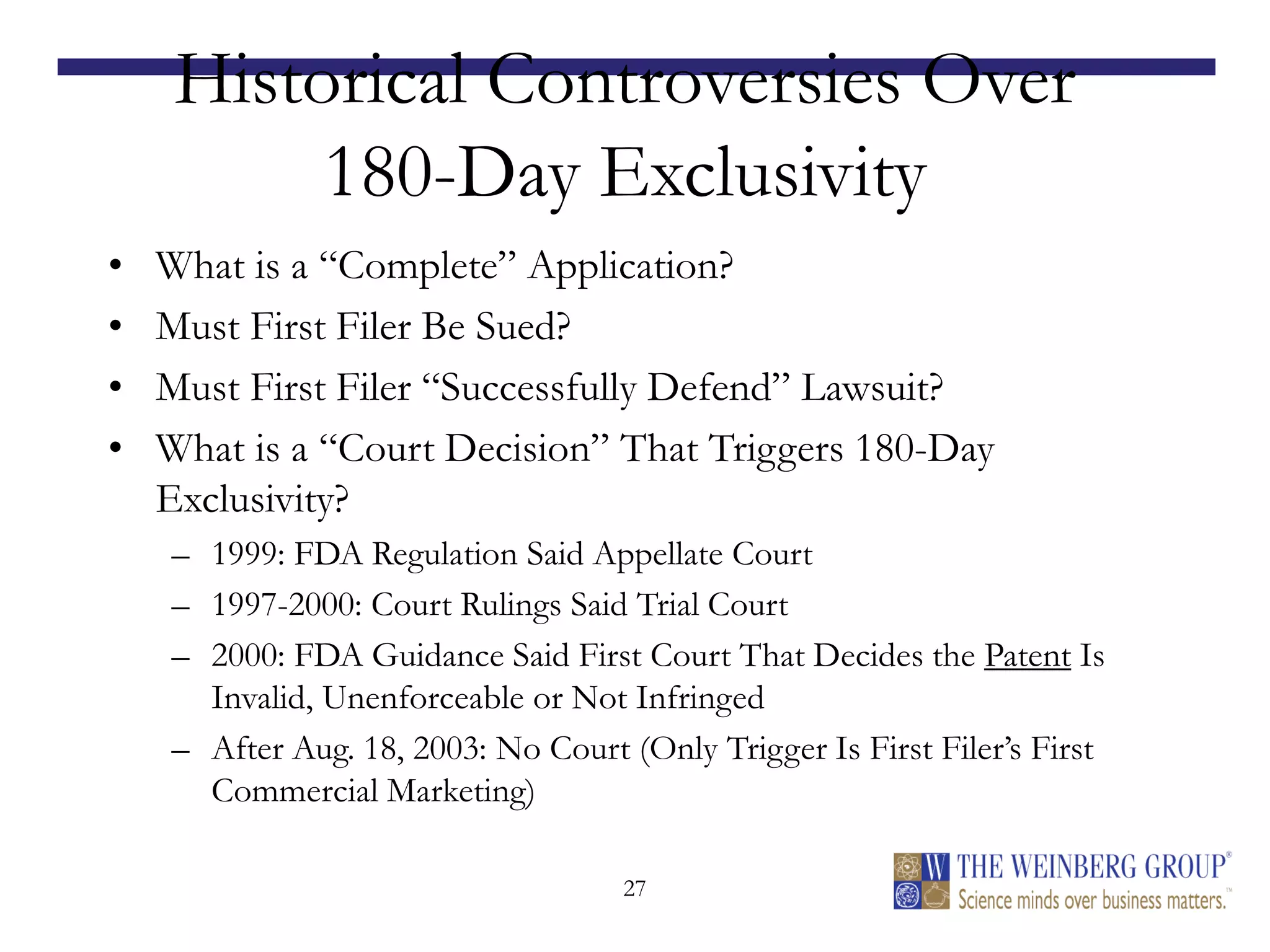 LIFECYCLE MANAGEMENT STRATEGIES: THE GENERIC PERSPECTIVE | PPT