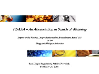 FDAAA -- An Abbreviation in Search of Meaning | PDF