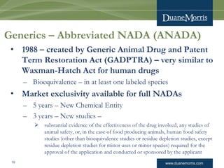 FDA Regulation of Veterinary Medicine | PDF