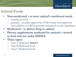 FDA Regulation of Veterinary Medicine | PDF