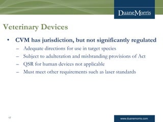 FDA Regulation of Veterinary Medicine | PDF