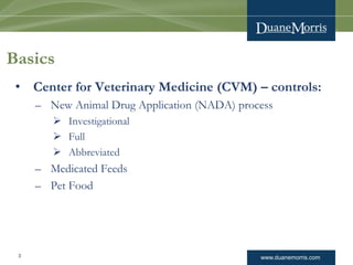 FDA Regulation of Veterinary Medicine | PDF
