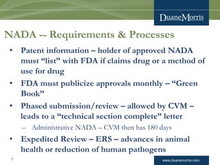 FDA Regulation of Veterinary Medicine | PDF