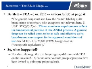 Generic Drug Labeling Proposed Rule: The Generic Drug Industry ...