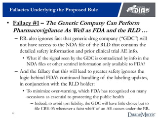 Generic Drug Labeling Proposed Rule: The Generic Drug Industry ...
