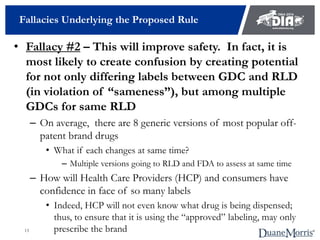 Generic Drug Labeling Proposed Rule: The Generic Drug Industry ...