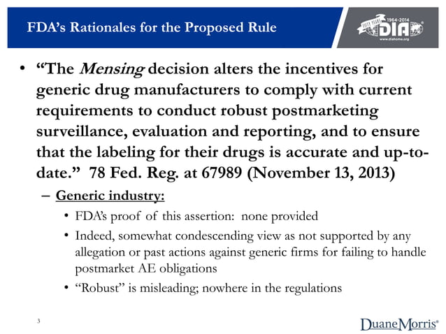 Generic Drug Labeling Proposed Rule: The Generic Drug Industry ...
