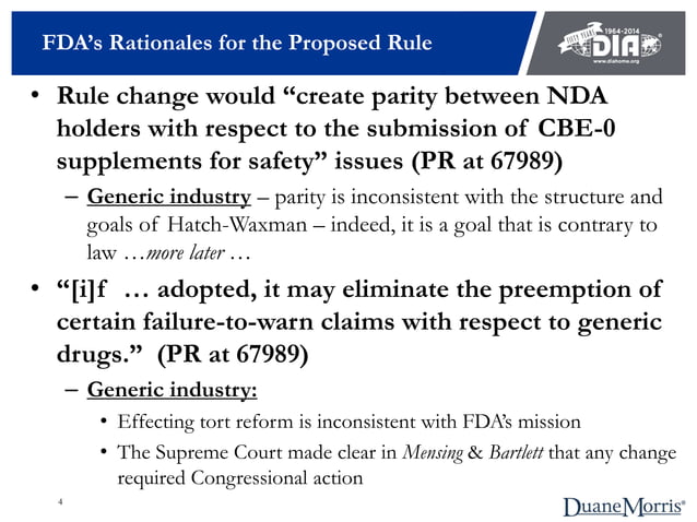 Generic Drug Labeling Proposed Rule: The Generic Drug Industry ...