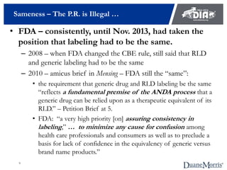 Generic Drug Labeling Proposed Rule: The Generic Drug Industry ...