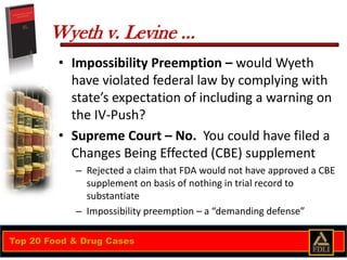 Review of Key 2009 FDA Law Case | PDF | Legal Services Industry | Industries