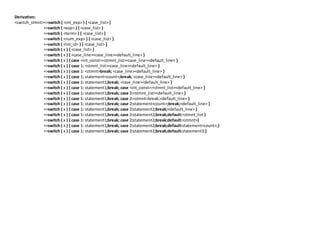 bnf of c switch statement | PPT