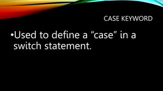 Java Switch Statement...............pptx