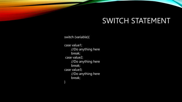Java Switch Statement...............pptx