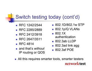 Switch Testing Made Difficult | PPT